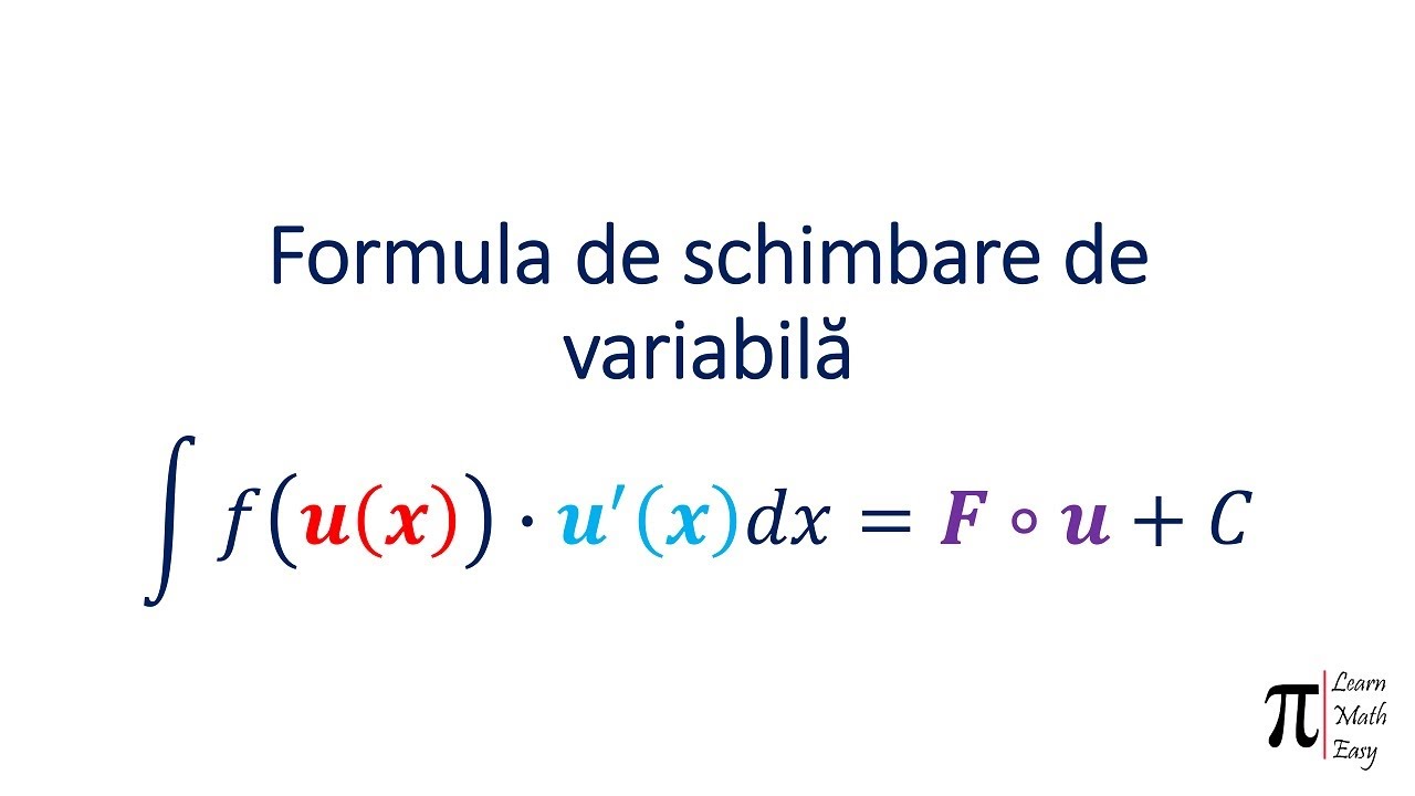 Formula de schimbare de variabila - YouTube