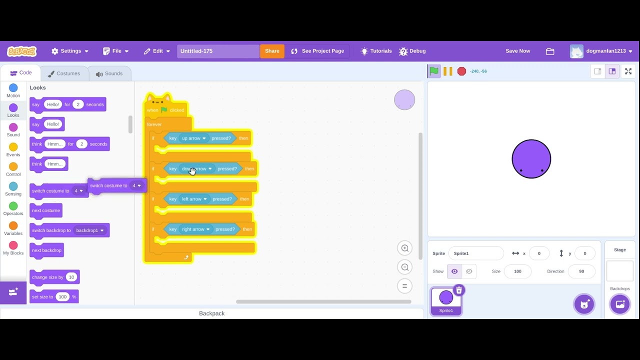How to make a green light red light game on scratch - YouTube