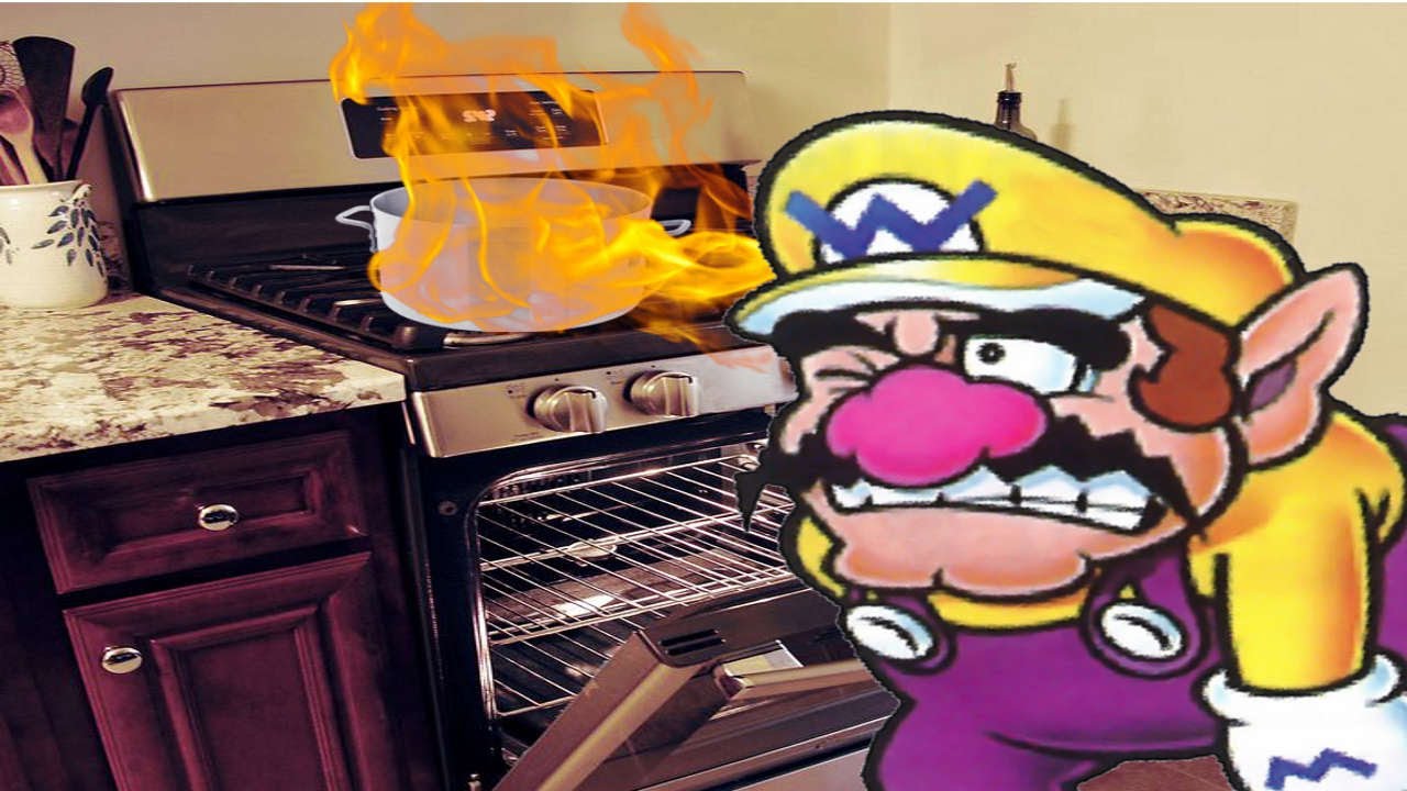 Wario Dies in a gas fire explosion while cooking pasta - YouTube