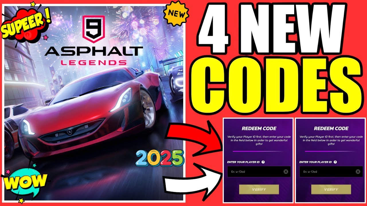 LATEST🌟 ASPHALT LEGENDS UNITE REDEEM CODES 2025 || ASPHALT LEGENDS ...