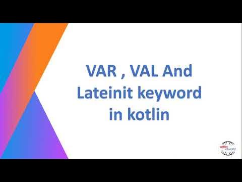 Var , Val , Lateinit keyword in kotlin | Android studio | coding of world - YouTube