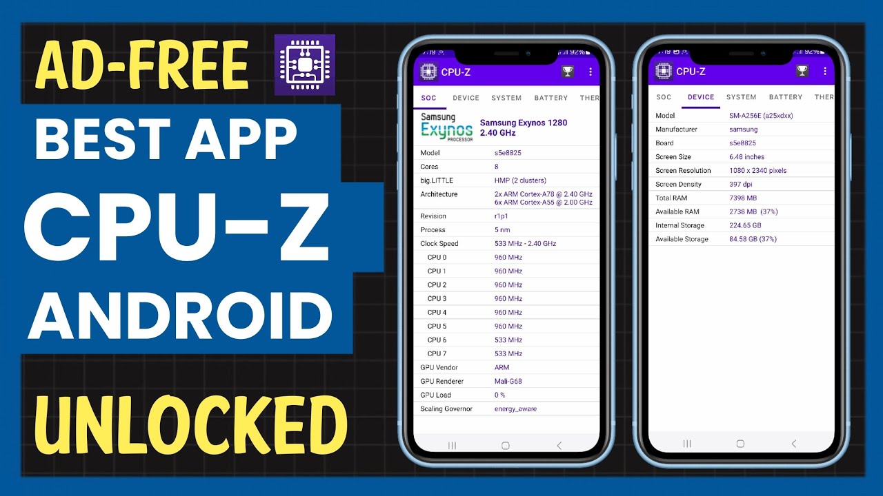 Best Free CPU-Z App for Android - YouTube