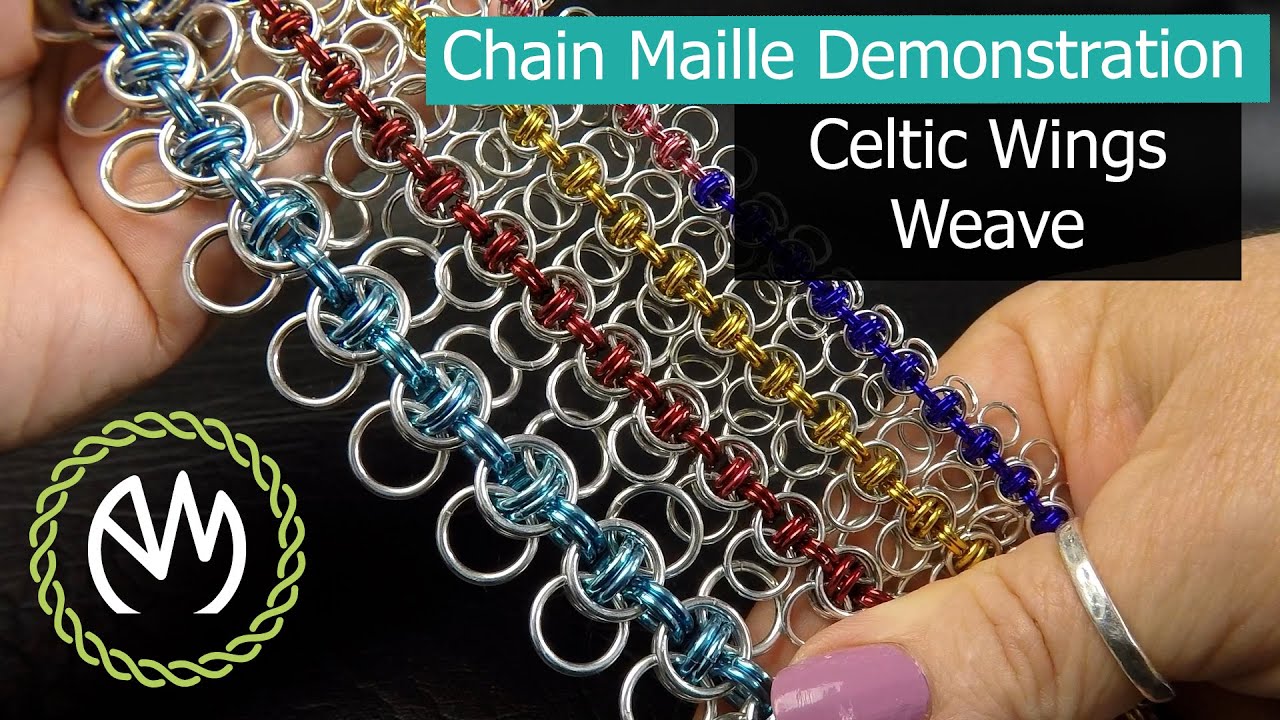 Chain Maille Weave Tutorial - Celtic Wings (Redo) - YouTube