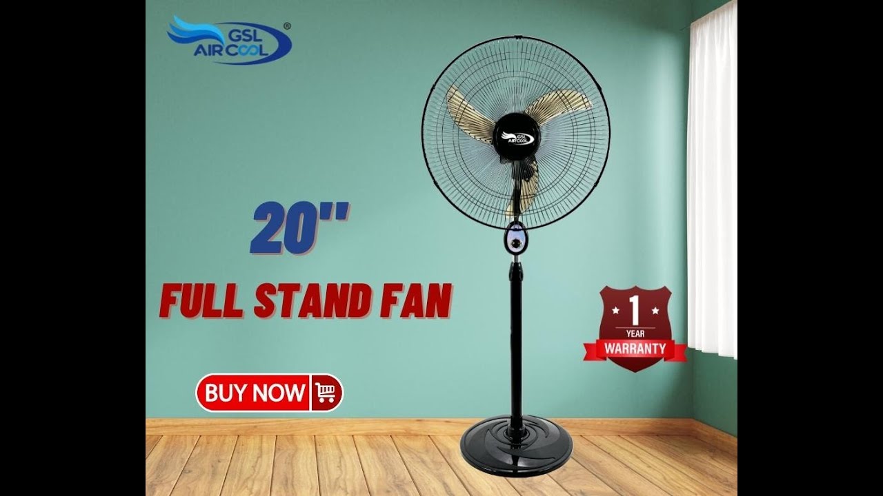 How to Assembly GSL Air Cool 18 inch & 20 inch full Stand Fan - YouTube
