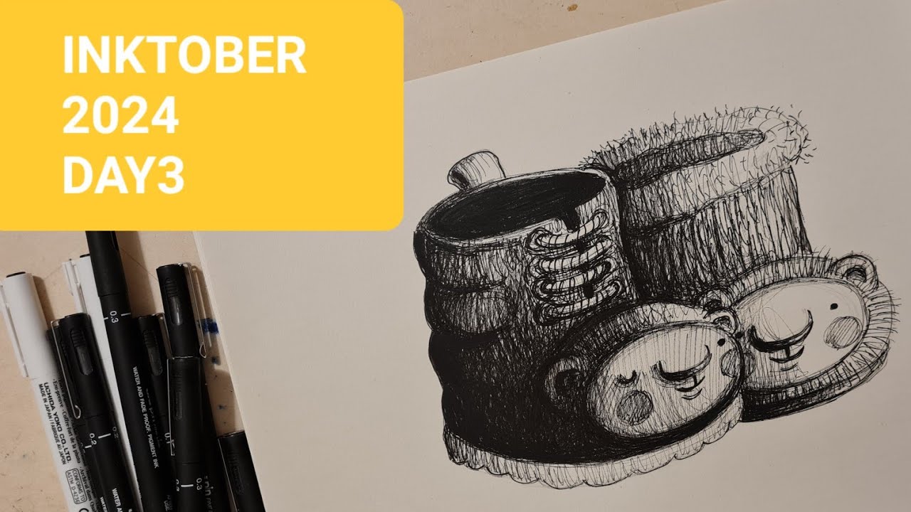INKTOBER 2024/DAY 3/BOOT /BEARVERSION #inktober #inktober2024# ...