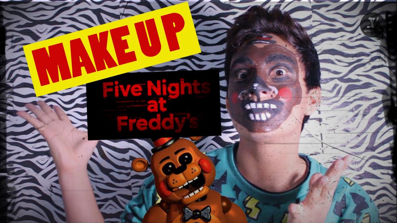 MAKEUP MAQUILLAJE LOS FREDDYS🎃 FIVE NIGHTS AT FREDDYS MAKEUP FACIL PASO ...