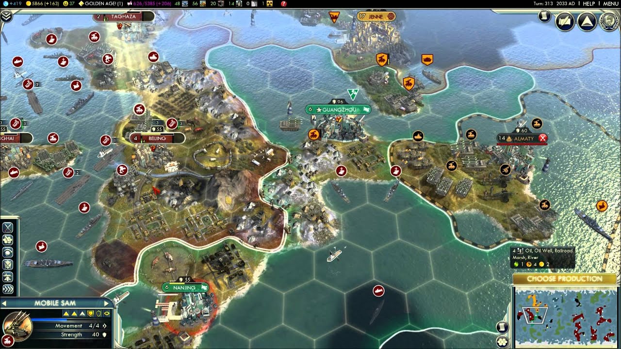 Civilization V- Episode 1, Part 5 - England vs China - YouTube