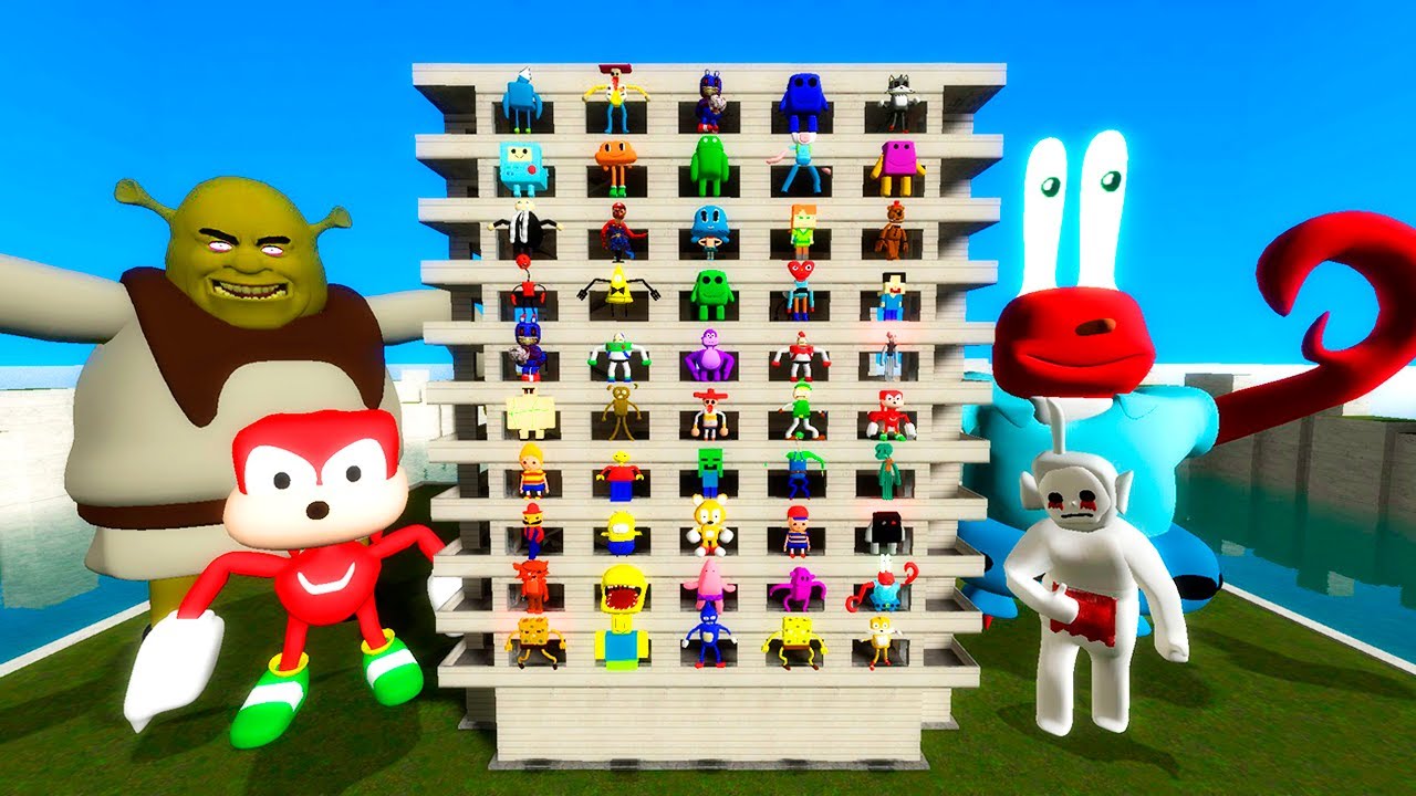 🏛 LIMINAL TOWER ALL NEW 3D SANIC CLONES MEMES MEGA PUNCH SPARTAN ...