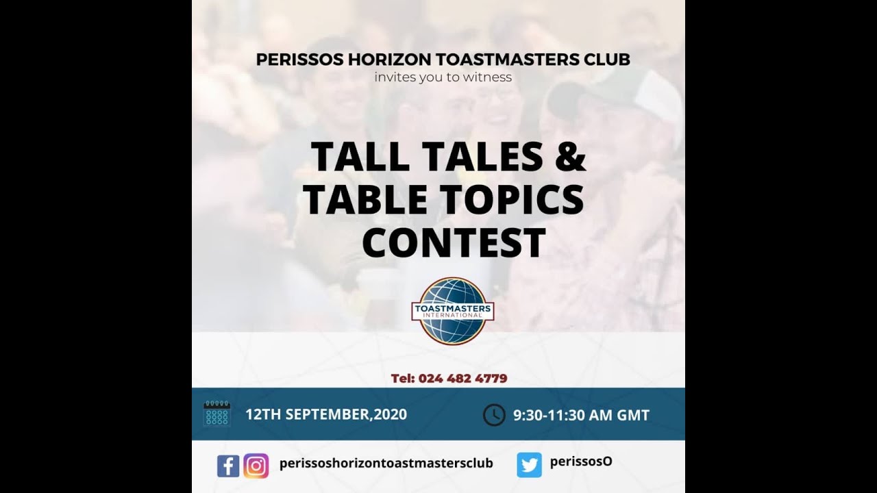 Tall Tales & Table Topics Speech Contest - Perissos Horizon ...