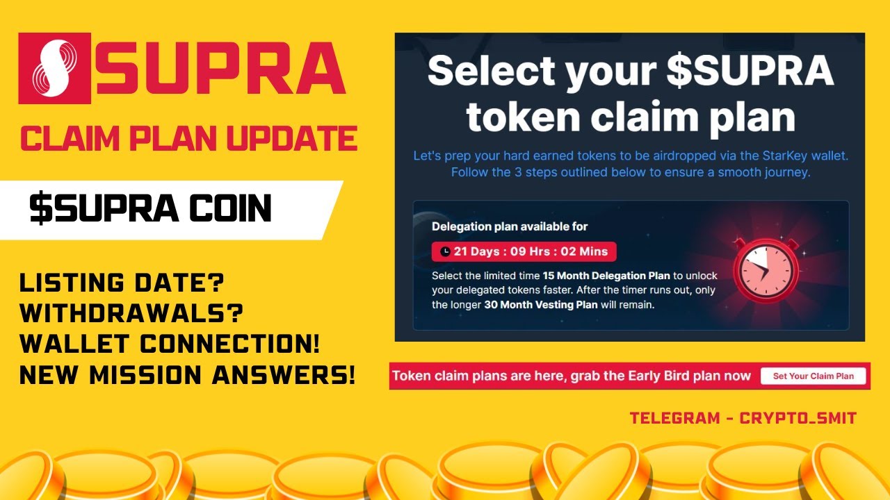 Supra token claim plan | Supra token new update | supra missions answer ...
