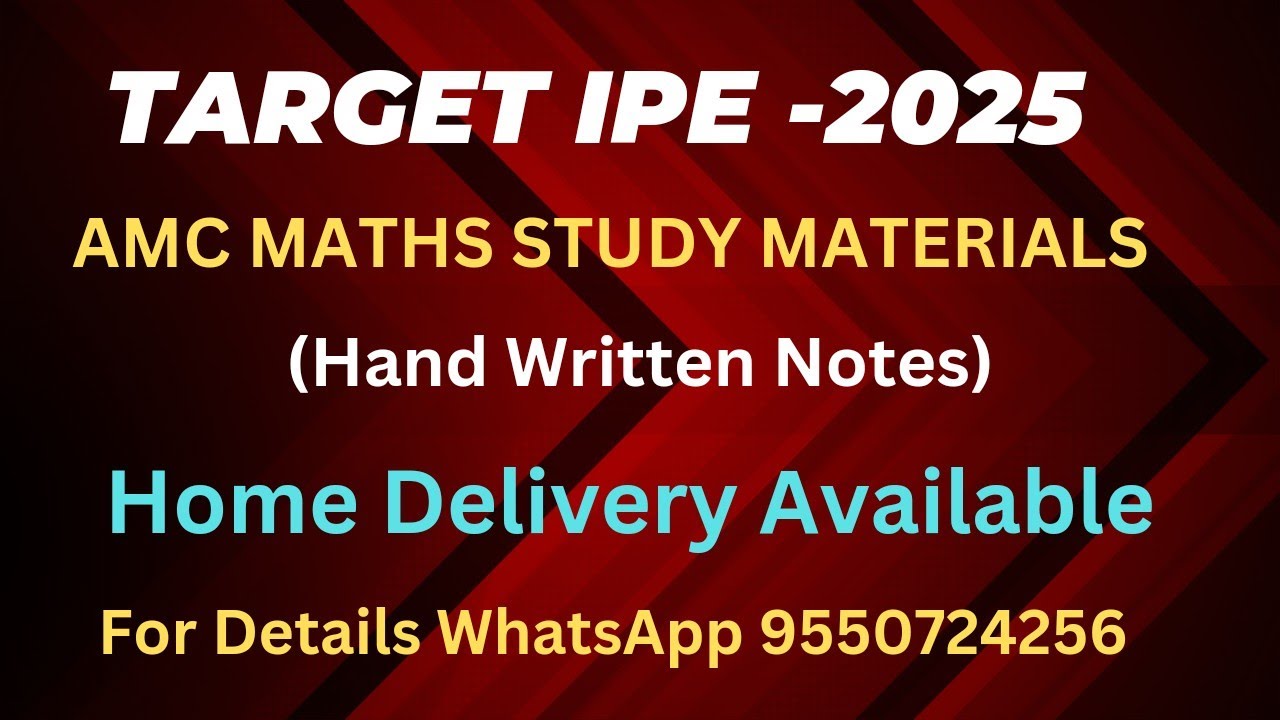 Target IPE 2025// AMC Study Materials//how to get 150/150 marks//hand ...