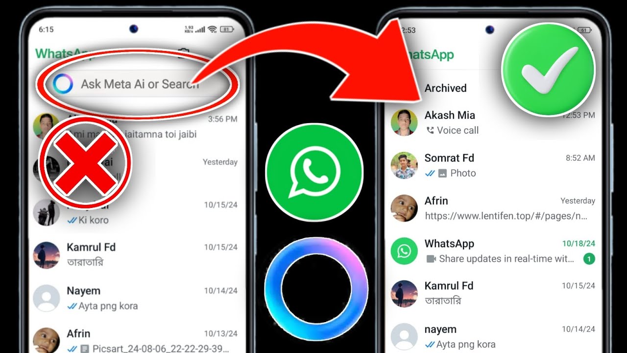 Hoe verwijder je Meta AI van WhatsApp? । Meta AI uitschakelen in WhatsApp (eenvoudige ...
