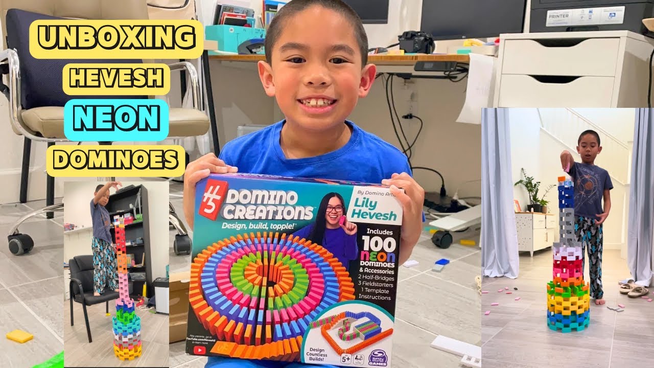 UNBOXING NEON DOMINOES BY HEVESH @timothyspreciousmoments - YouTube