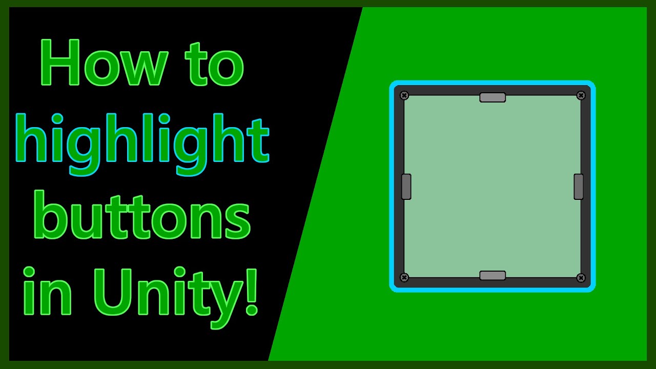 Unity Tutorial How To Highlight Buttons When You Mouse Over Them Youtube