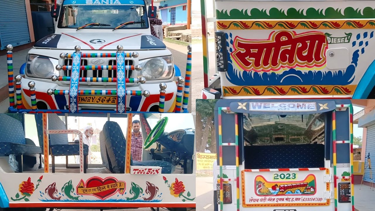 mahindra bolero full body radium stickering and painting 2023 - YouTube
