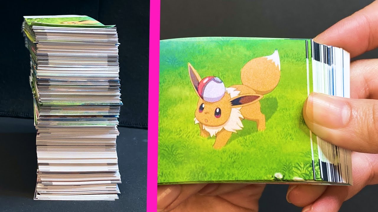Pokemon Cartoon Flipbook | Catching the First Eevee | with Sounds - YouTube