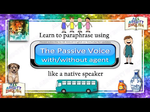 Animated English Lesson: Passive Voice with/without agent | #english ...