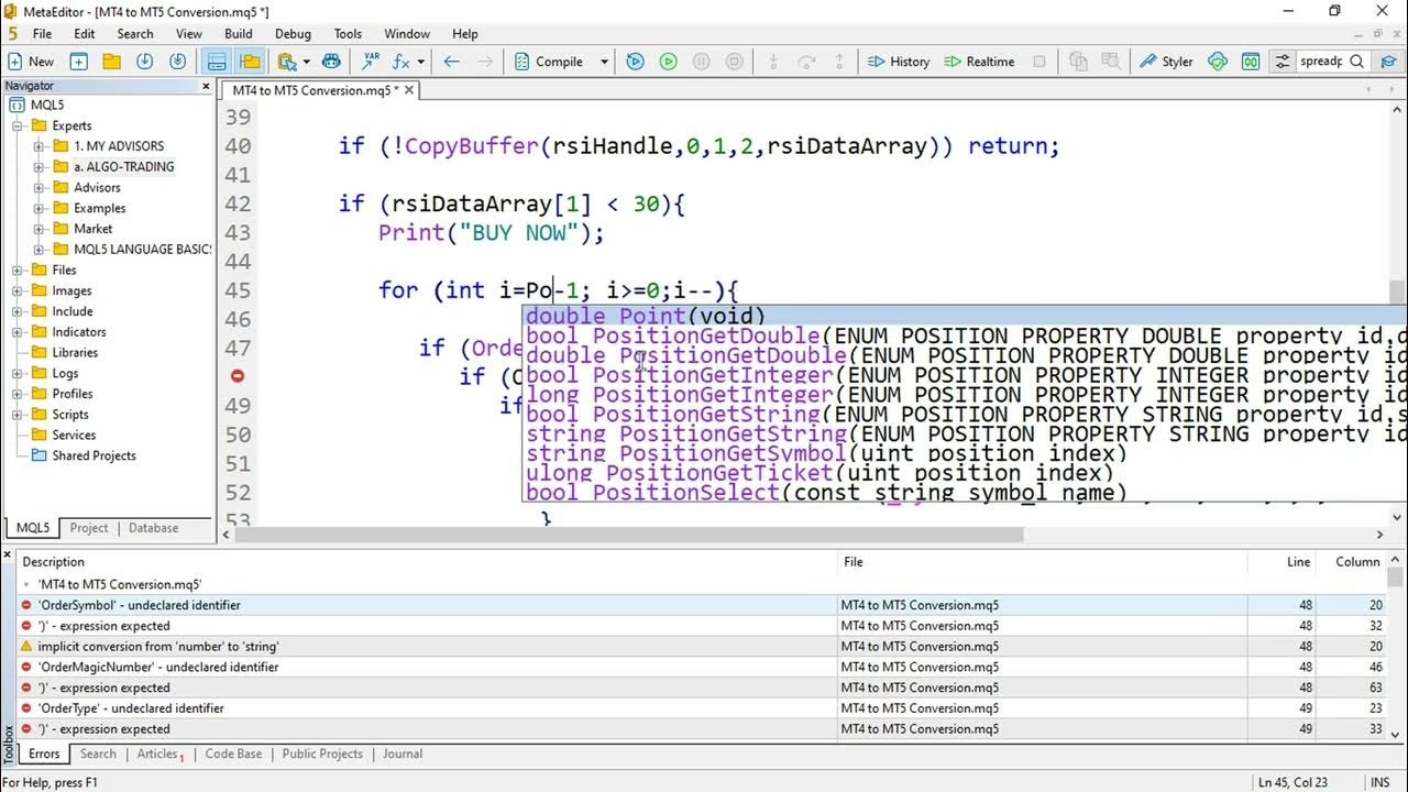 How To Convert Mql4 To Mql5 And Vice Versa Expert Advisor Ea Or Any File To Be Compilable Part