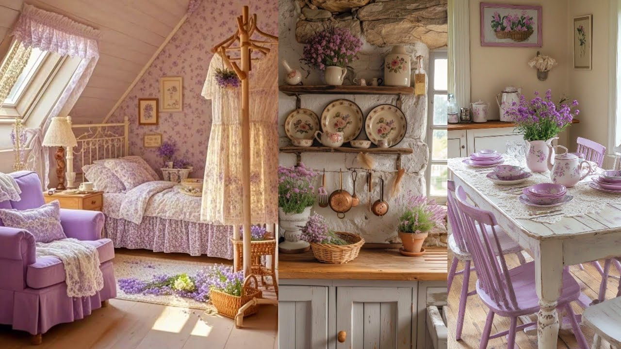 A SPLASH OF PURPLE: 💜Relaxing English Countryside Cottage CHIC HOME ...