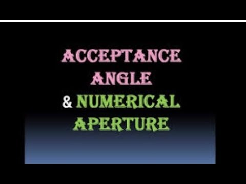 Acceptance Angle and Numerical Aperture of Optical Fibers(PHT 100 ...