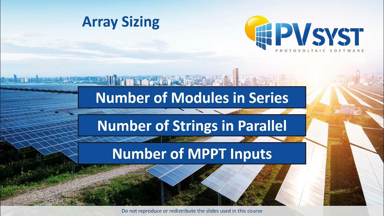 PVsyst 7 _ Array sizing - YouTube