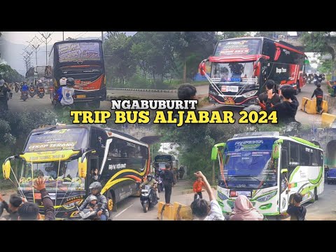 NGABUBURIT ON THE ROAD🥳MERIAH FULL BASURI SAMPAI OLENG TRIP BUS ALJABAR ...