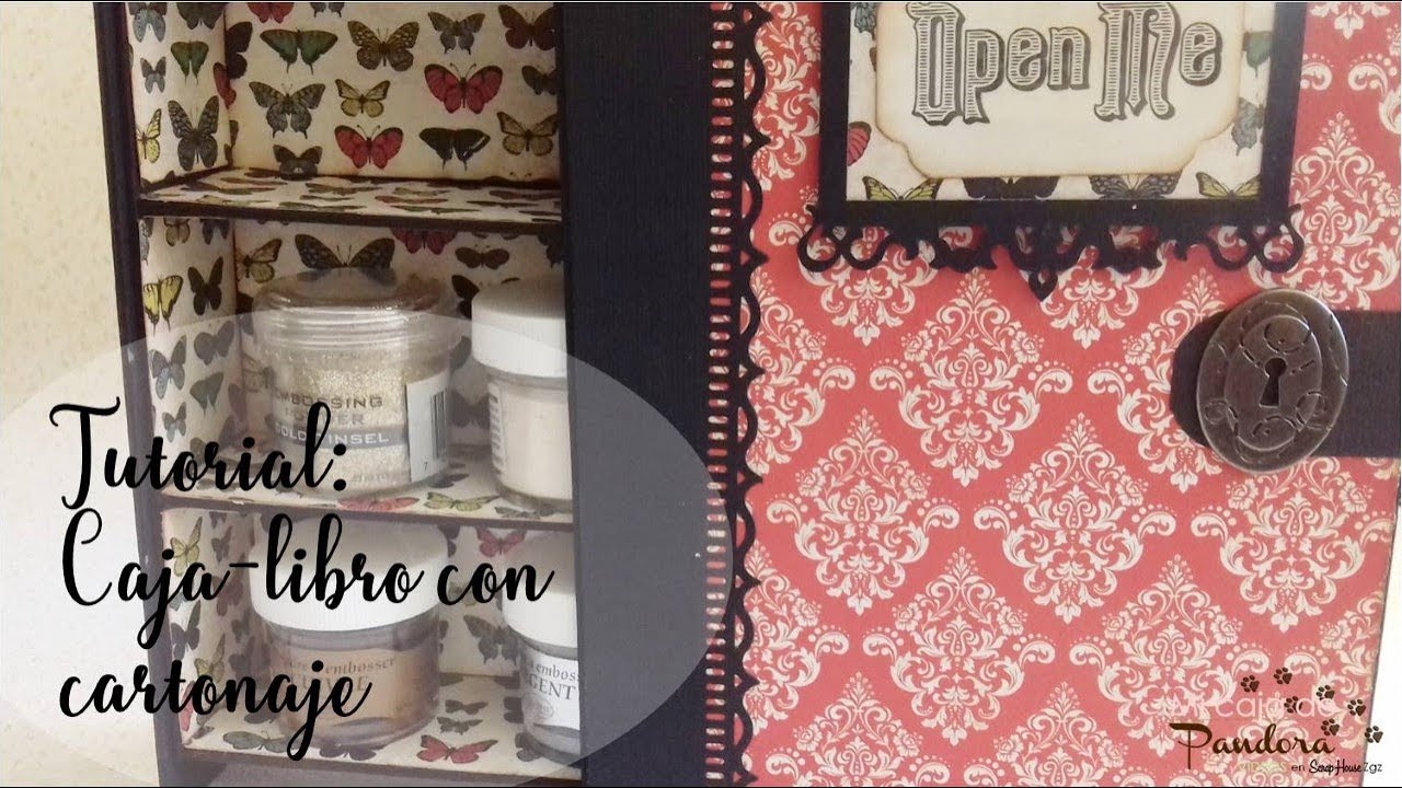 Tutorial: Caja libro con cartonaje - YouTube