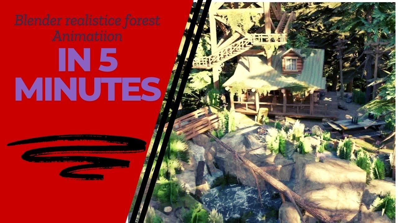 Blender Realistic Forest Animation in Just 5 Minutes! 🌲🏡 (Step-by-Step ...