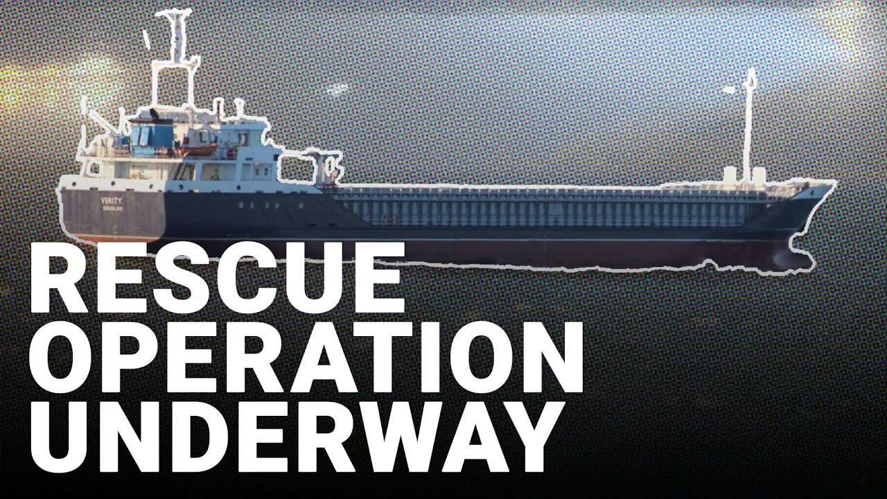 ‘Extensive search’ underway for survivors of British cargo ship crash ...