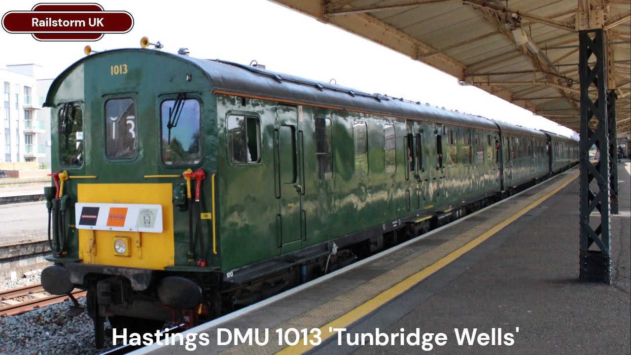 Hastings DMU 1013 'Tunbridge Wells' heads to the WSR on UK Railtours at ...
