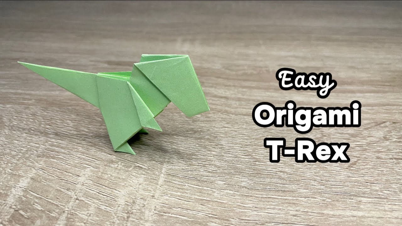 Easy Origami T-rex | Paper Dinosaur T-rex Tutorial - YouTube