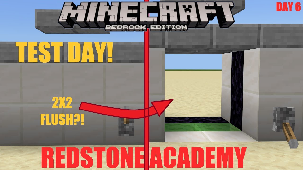 Redstone Academy | Test Day - Phase 1 Day 6 | Minecraft: Bedrock ...
