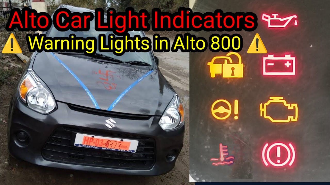 Alto 800 Light Indicators | Warning Lights In Alto 800 | ऑल्टो कार के ...