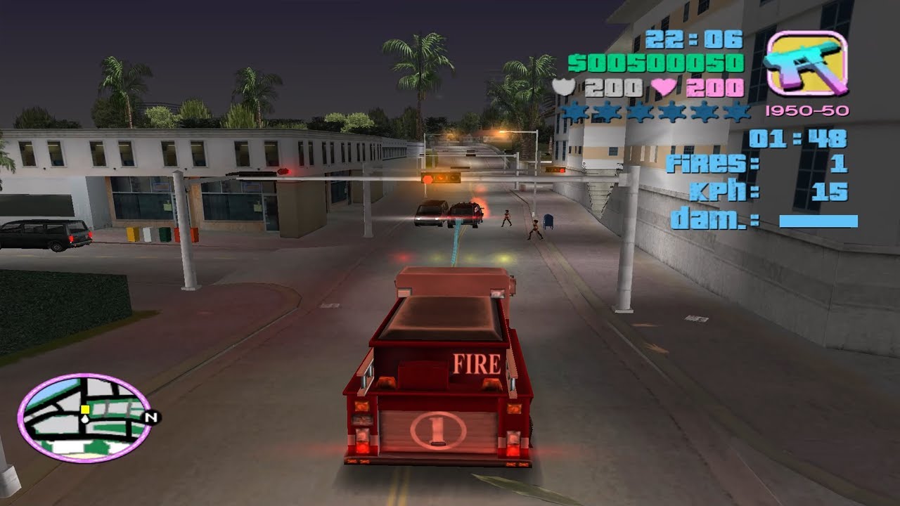 Drive Fire Prevent Truck & Save People from Burning | GTA Vice City ...