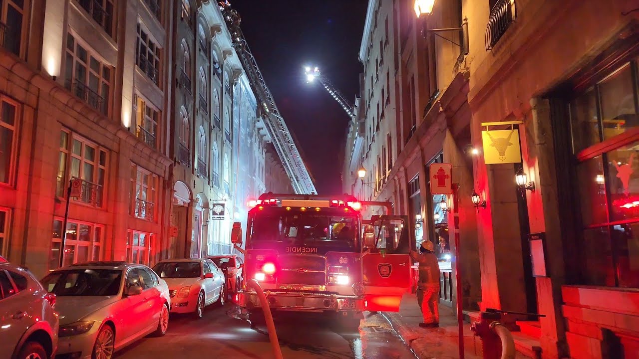 🔥 First alarm fire in Old Montreal - Thursday, April 27, 2023 - YouTube