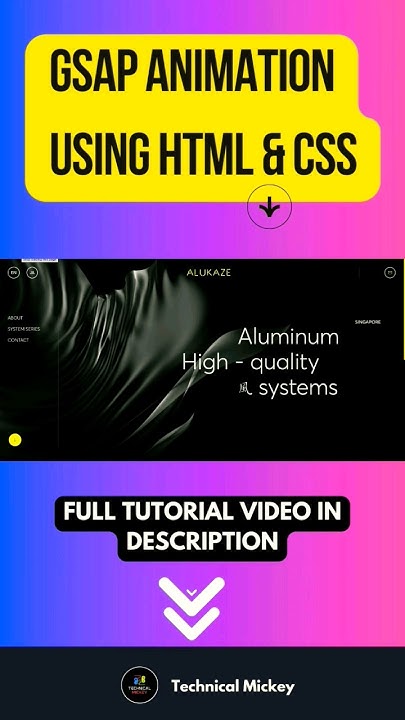 GSAP Animation Website Clone | GSAP Tutorial | GSAP #gsap #shorts - YouTube