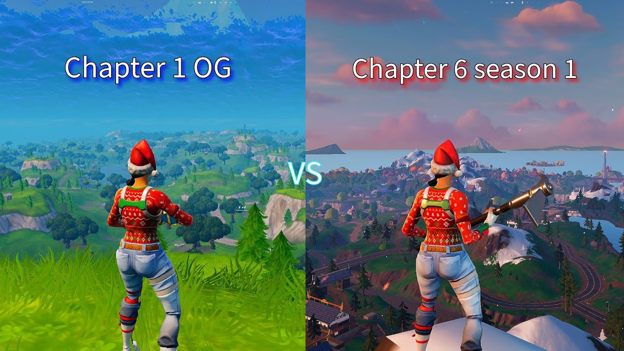 Ryzen 7 5800X + RX 6650 XT | fortnite chapter 1 og vs chapter 6 side by ...