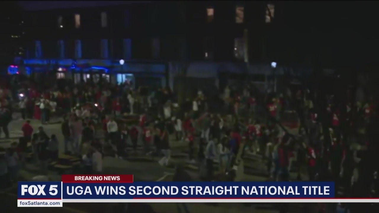 Fans celebrate UGA's back-to-back national title in Athens - YouTube