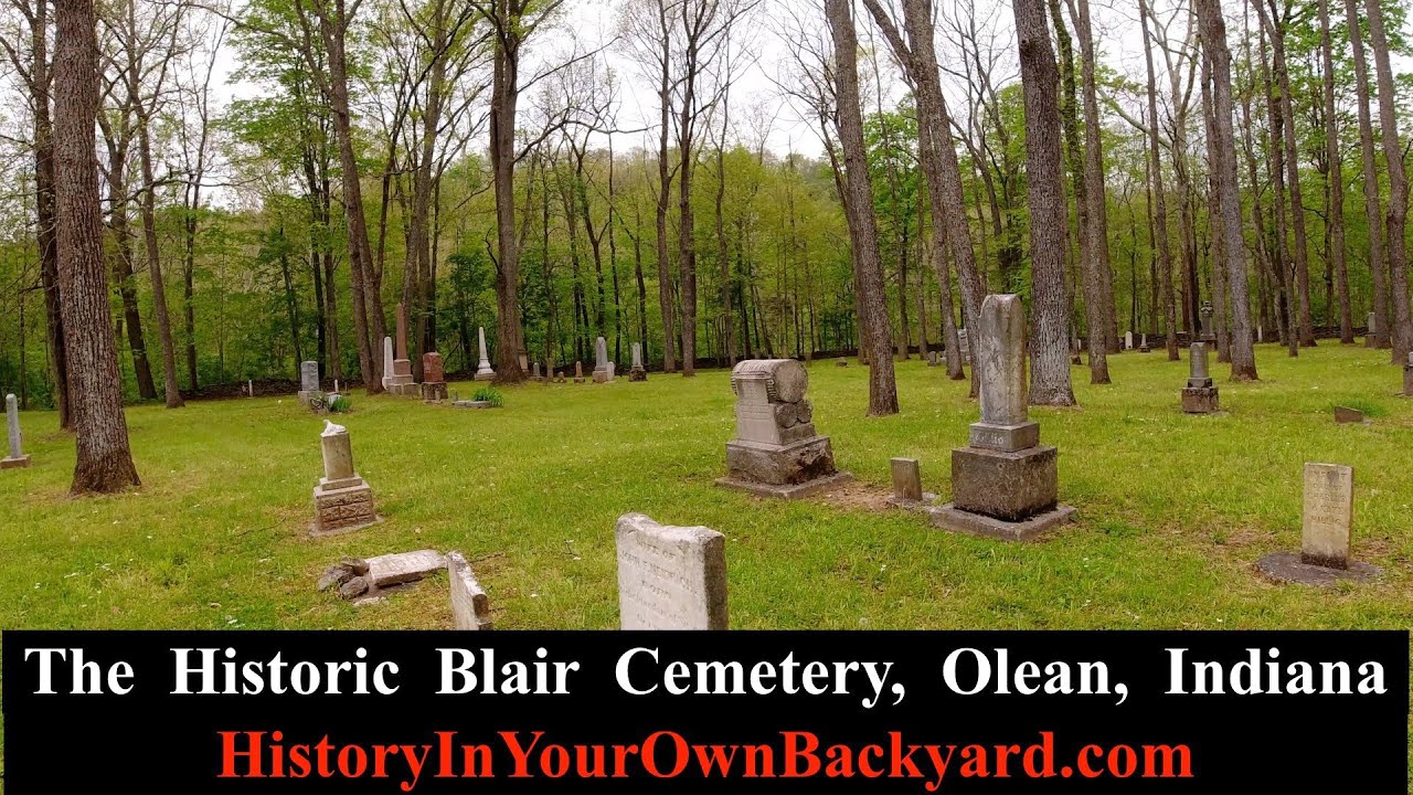 The Historic Blair Cemetery, Olean, Indiana - YouTube