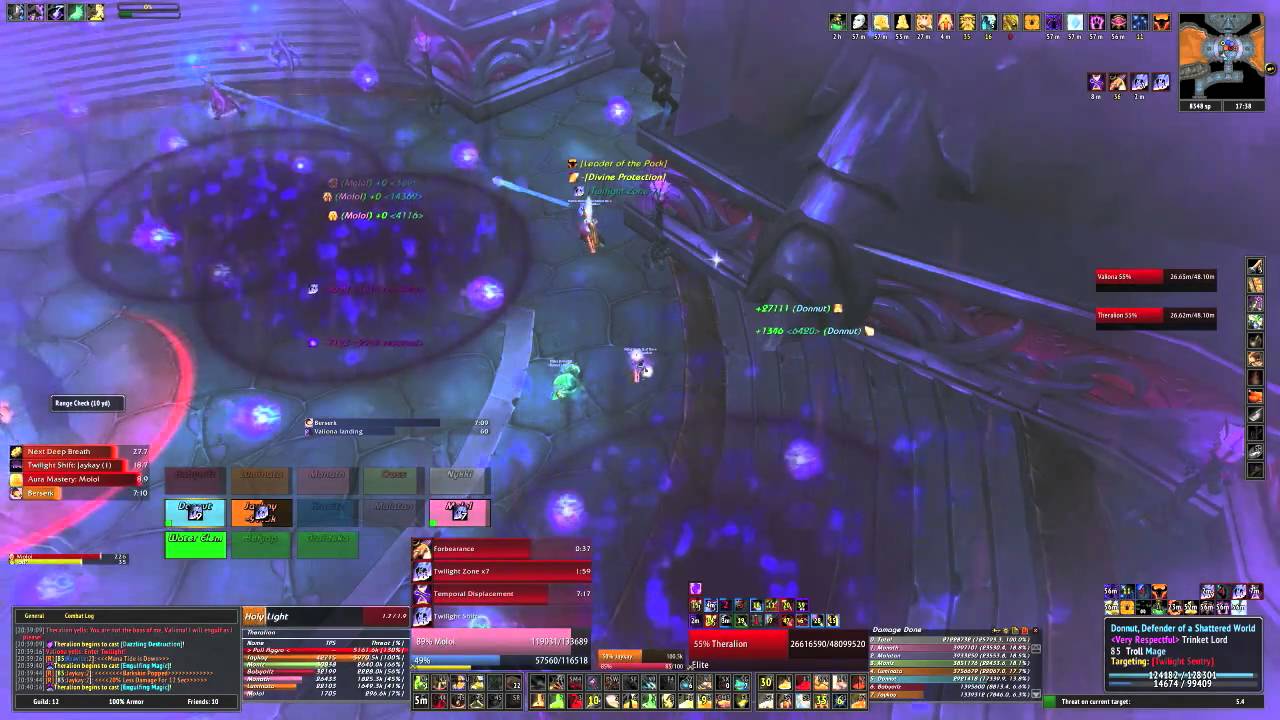 Valiona and Theralion 10 Heroic - NO ROGUE - Twilight Realm Healer POV ...