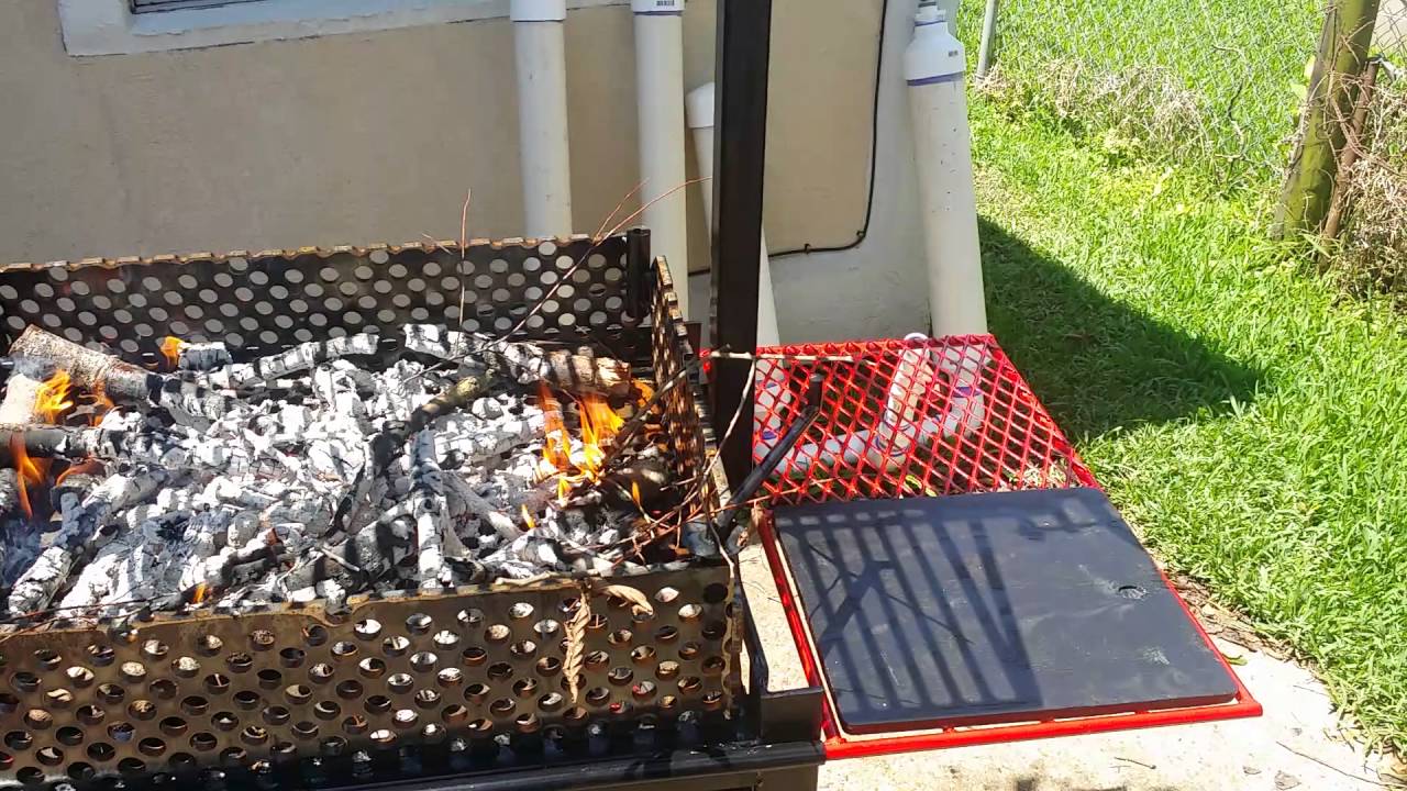 Homemade Santa Maria grill or chulengo Argentina grill - YouTube