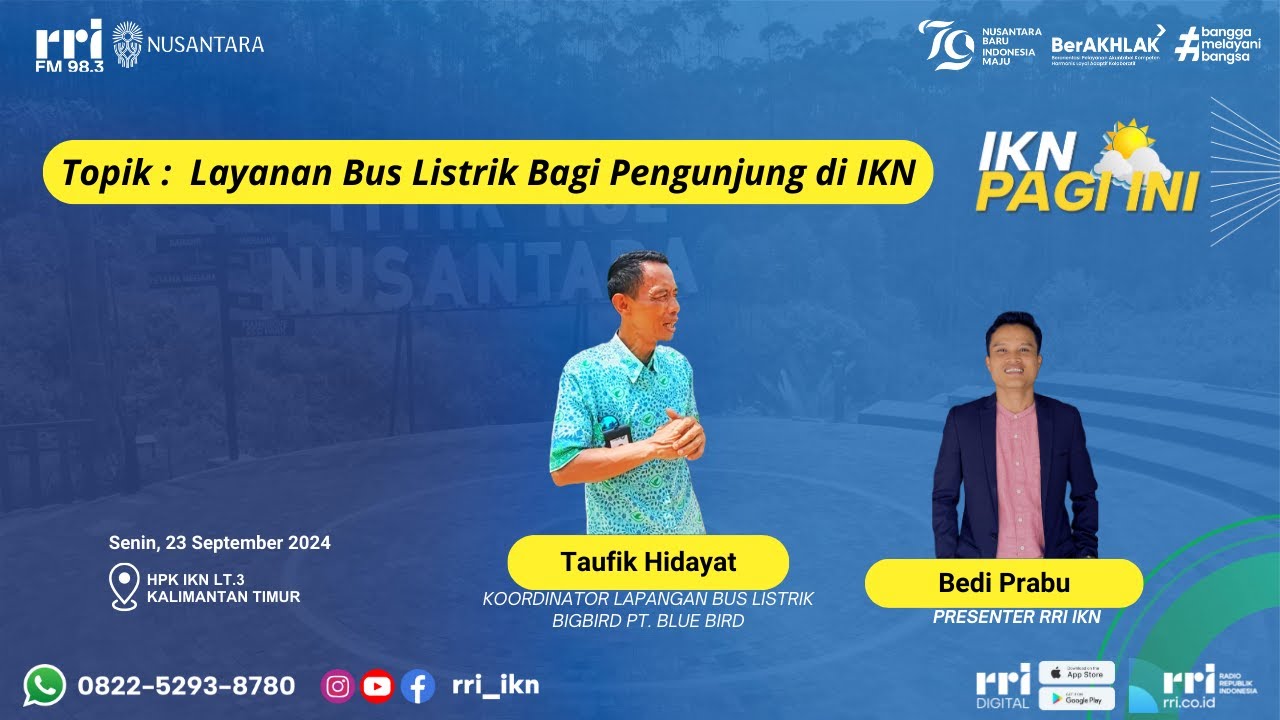 IKN PAGI INI - Layanan Bus Listrik Bagi Pengunjung di IKN - YouTube