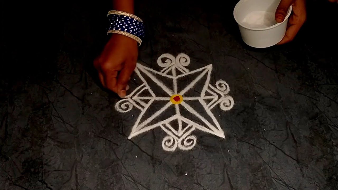 beginners mini rangoli designs//small rangoli designs//traditional ...