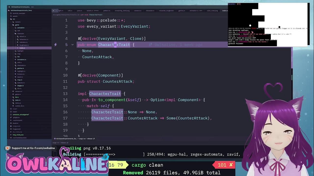 [Rust|Bevy] Almost 1 week left | day 16 | Chill Game Jam | Part 2 - YouTube