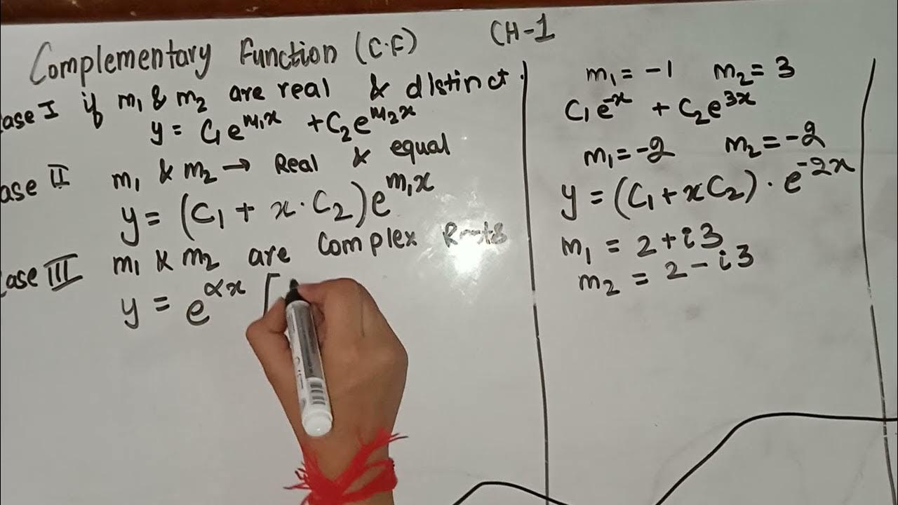 Part 1 Complementary Function 😊 - YouTube
