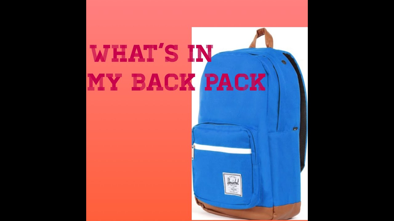 What's in my back pack - YouTube