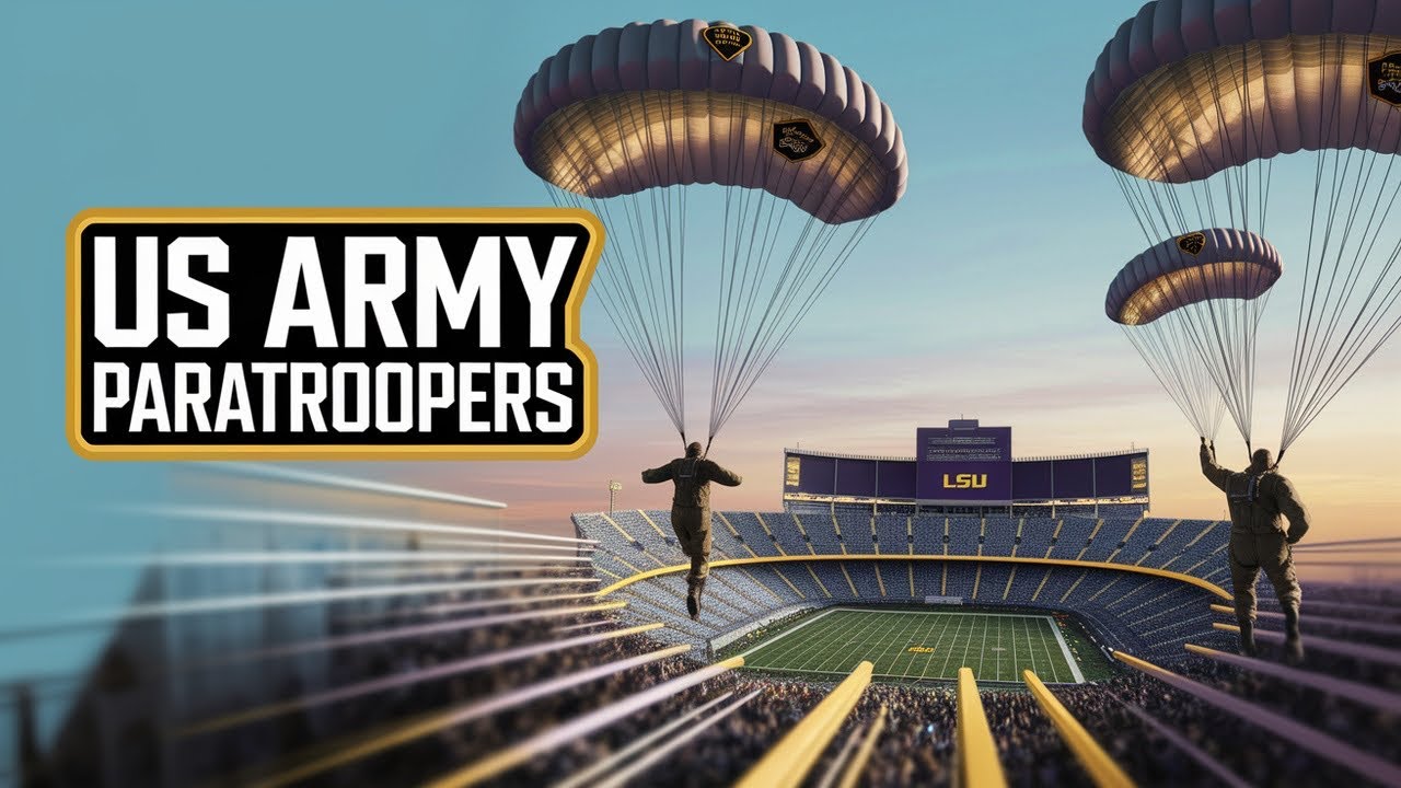 Watch US Army Paratroopers Soar Over LSU Tiger Stadium In Epic ...