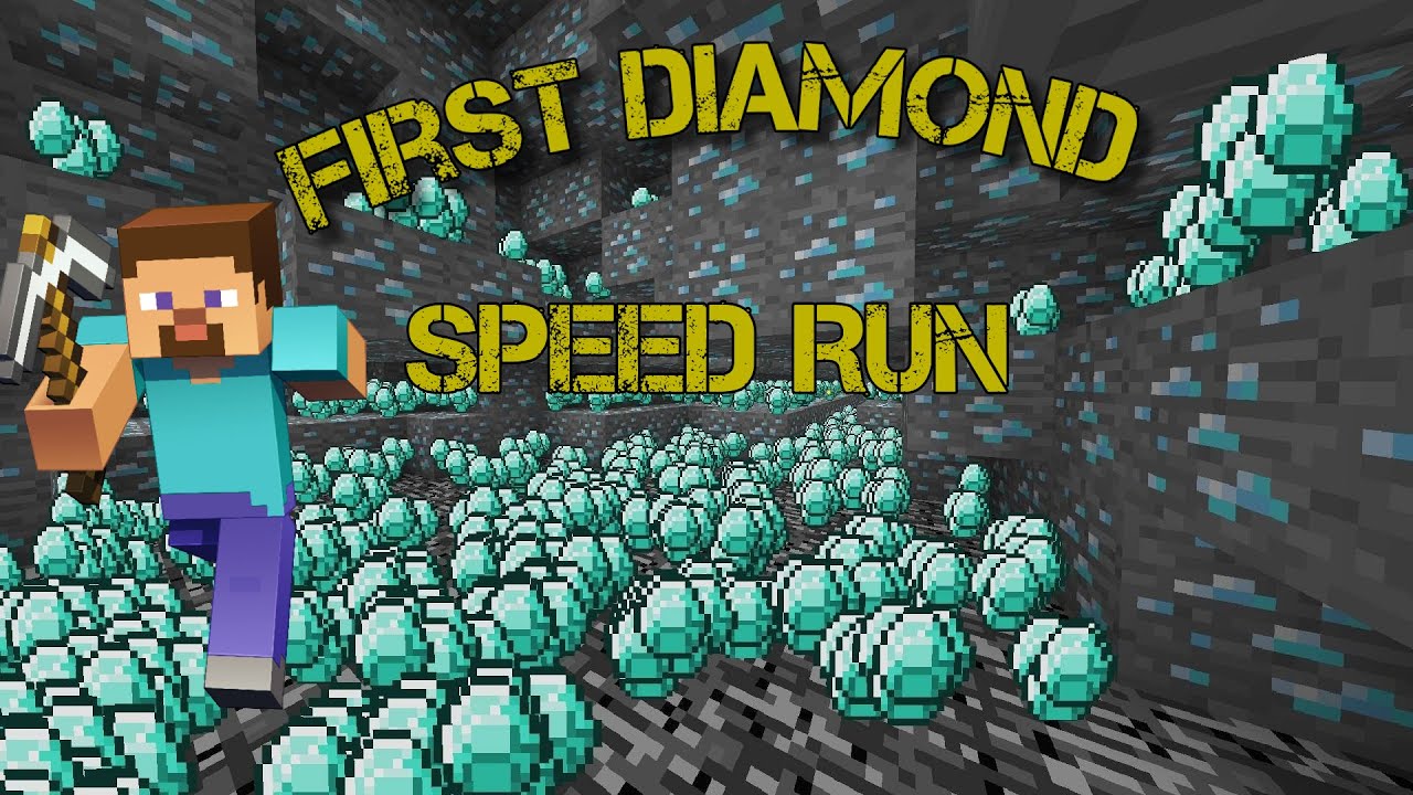 Minecraft SpeedRun First Diamond - YouTube