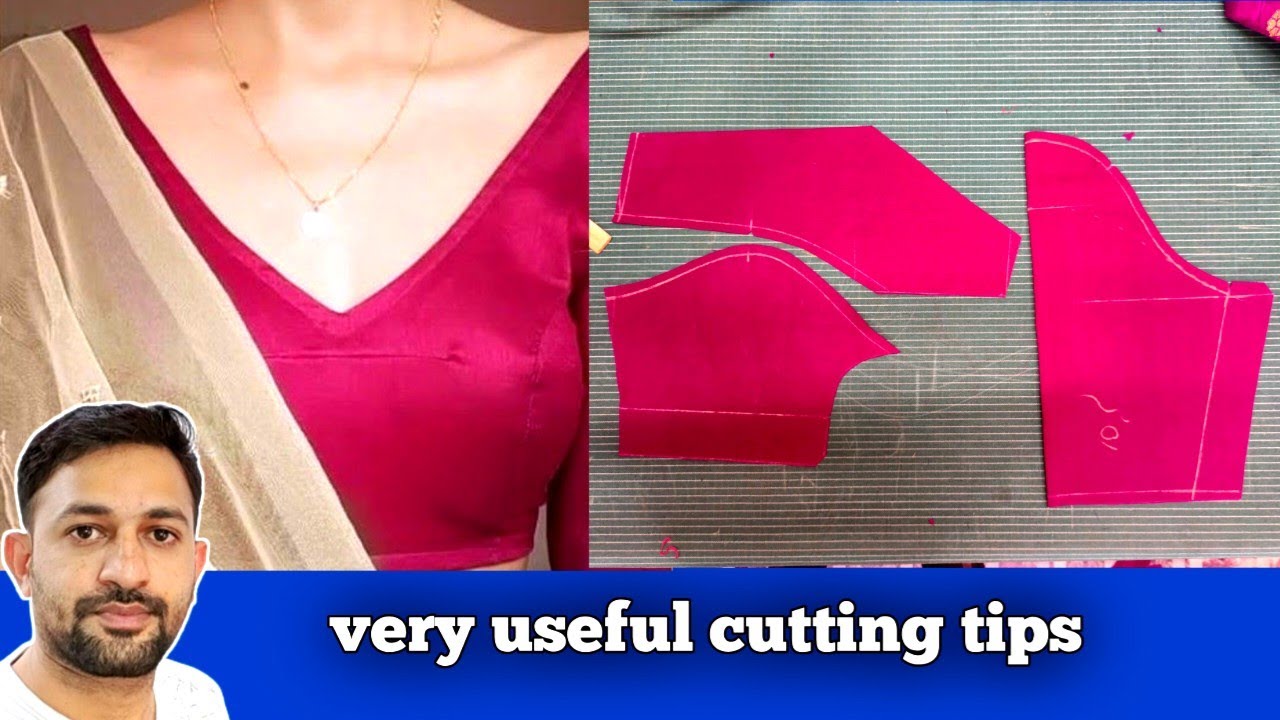 V Neck Blouse Cutting || How To Cut Perfect V neck Blouse design ...