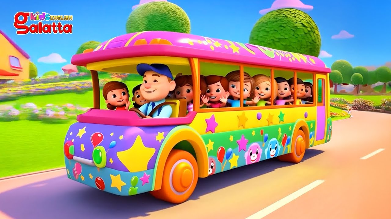 Pom Pom Bus! - English Nursery Rhymes for Children | Galatta Kids | Bus ...